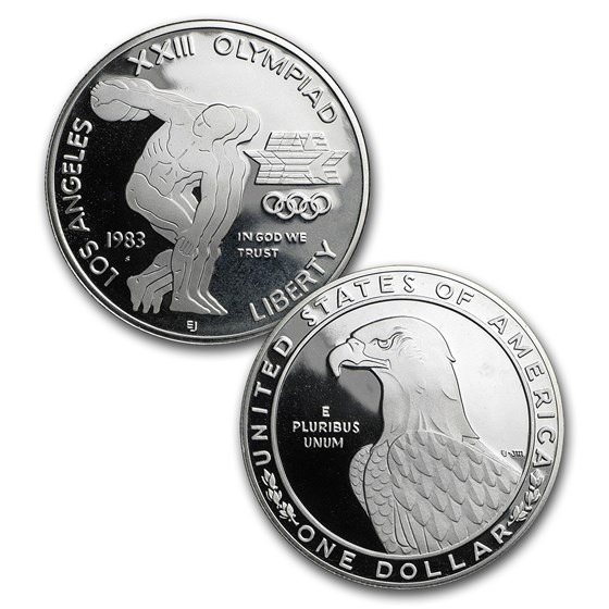1983 & 1984 3-Coin Commem Olympic Proof Set (w/Box & COA) - APMEX®