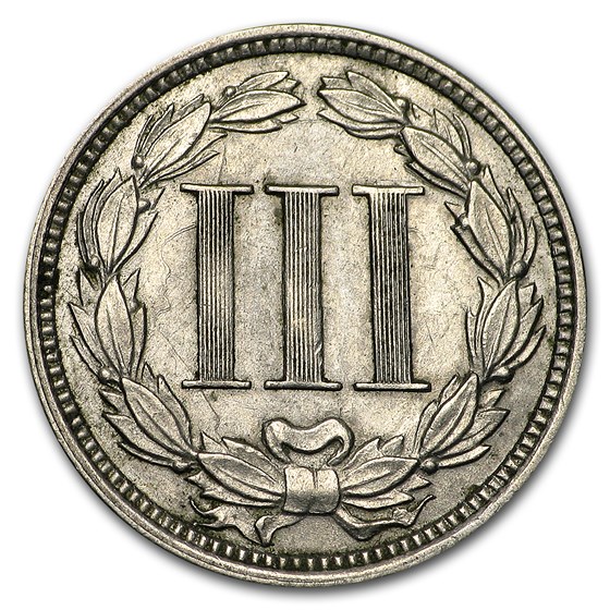 1869 3 Cent Nickel XF - APMEX®