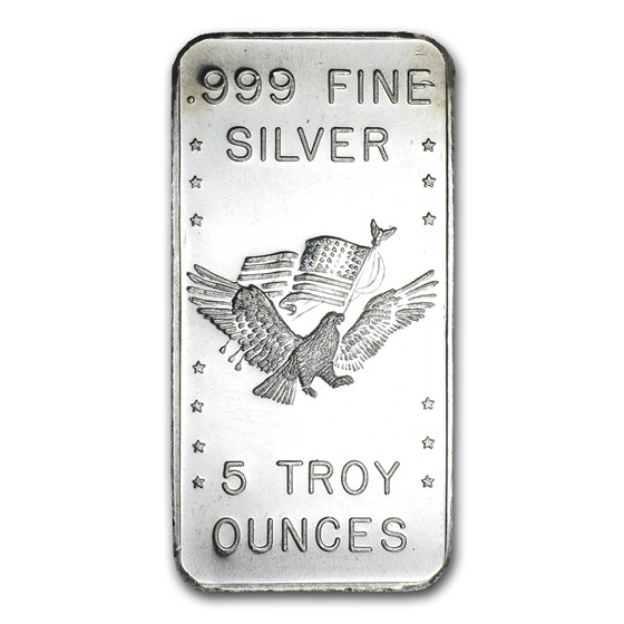 5 Oz Silver Bar - U.S. Assay Office - APMEX®