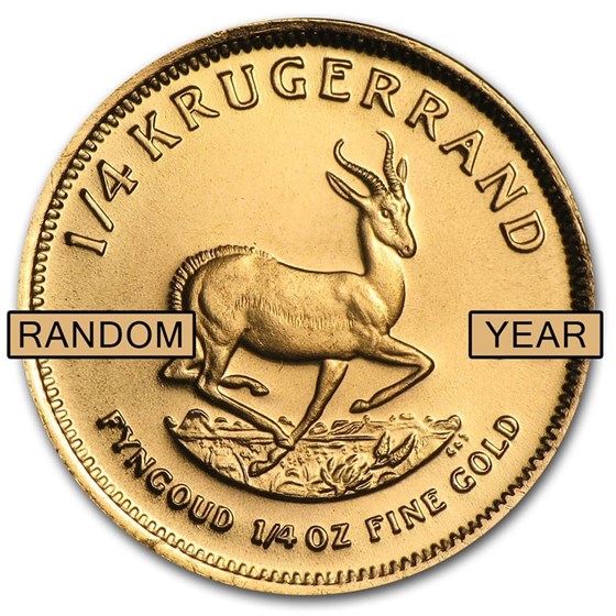 South Africa 1/4 Oz Gold Krugerrand (Random Year) - APMEX®
